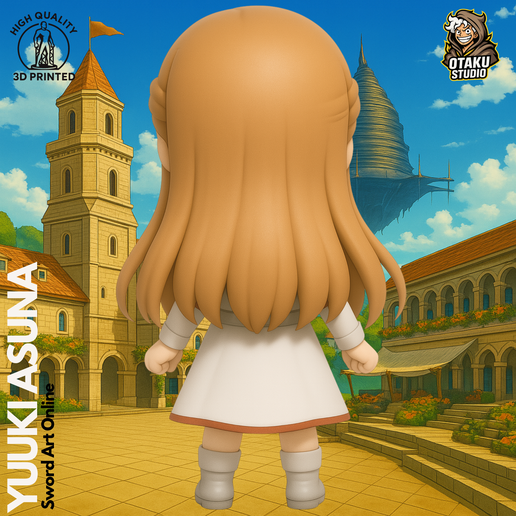 🗡️ Chibi Yuuki Asuna - Sword Art Online Fan Art 3D Model・ STL File for ...