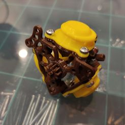 3D printable Simple Radial Pneumatic Engine・Cults