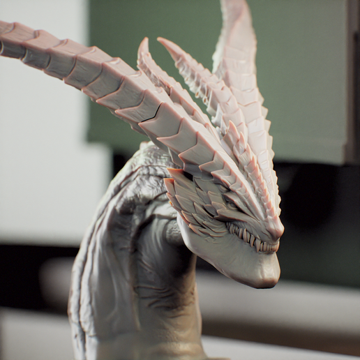 🐉 Dragon Bust - Print by Parts - Dragon Bust to print by parts -・ STL ...