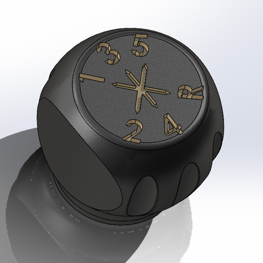 STL file 6 gear knop ⚙️ ・3D printing model to download・Cults