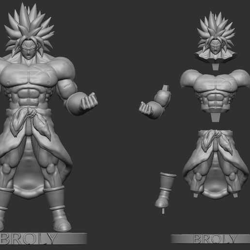 🔑 Broly - Legendary Super Saiyan 3D Printable Model - Cut and Key - No ...