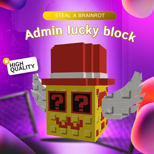 🧸 украсть мозгошмыга администратор lucky block・Бесплатный 3MF для 3D ...