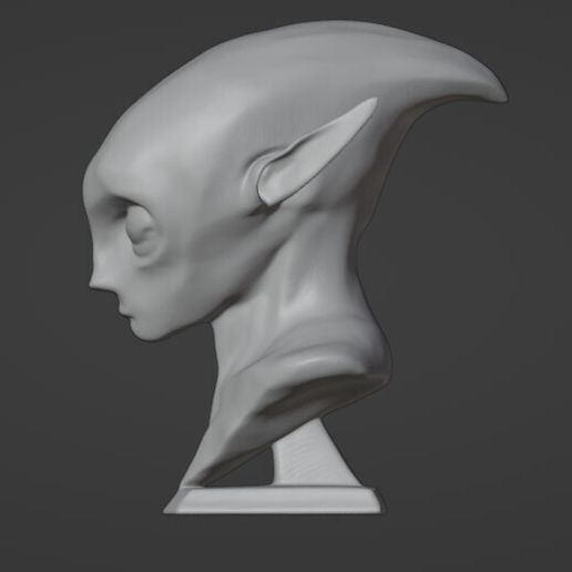 👽 alien bust・ STL File for 3D printing・Cults