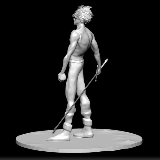 heroic pose with sword