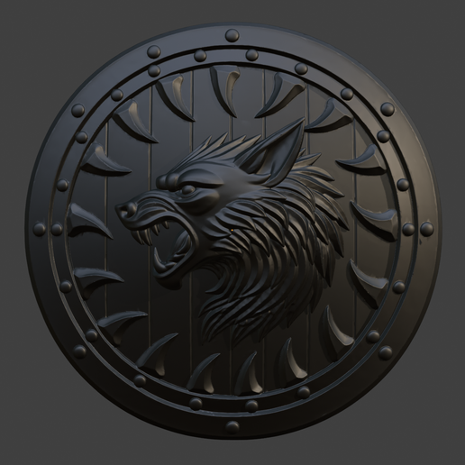 🐺 Norway Wolf Shield・ STL File for 3D printing・Cults