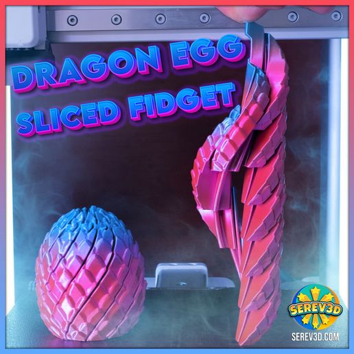 🐉 Dragon Egg Sliced Fidget - Sensory Twist & Slide Toy, Small & Large ...