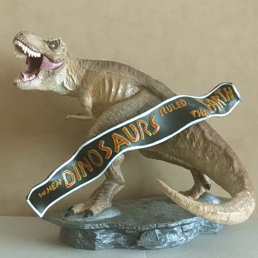 3D printed TYRANNOSAURUS REX FINAL SCENE 1993. "WHEN DINOSAURS RULED ...