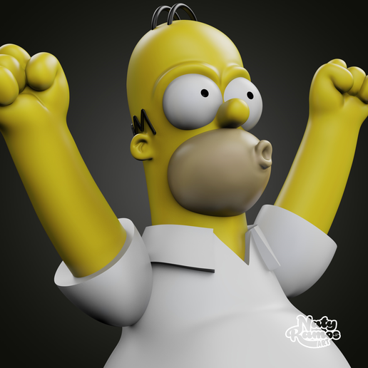 Archivo STL HOMERO SIMPSON 👾 (OBJ)・Plan para descargar y imprimir en 3D ...