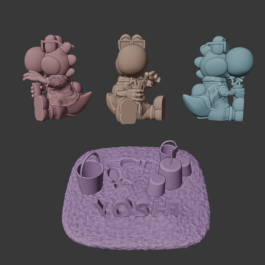 👾 Vacation Yoshi | Summer Vibe・Free STL File for 3D printing・Cults