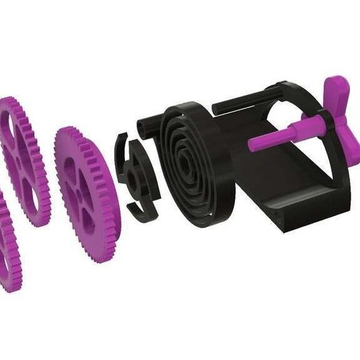 📱 PLA Spring Motor Demonstrator 2・Free STL File for ・Cults