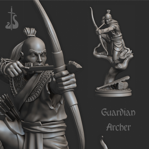 🎲 Guardian Archer・ 3D File for 3D printing・Cults