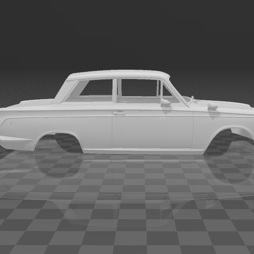 🚙 Ford Cortina GT Mk1 IMSA 1964 Shell Body – Divided Parts for Easy ...