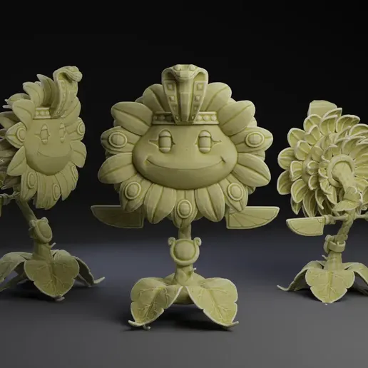 ☀️ Sun Pharaoh : Plants vs Zombies・Free OBJ File for 3D printing・Cults