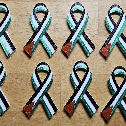 Free STL file Palestine flag ribbon 🇵🇸 ・3D printer model to download・Cults