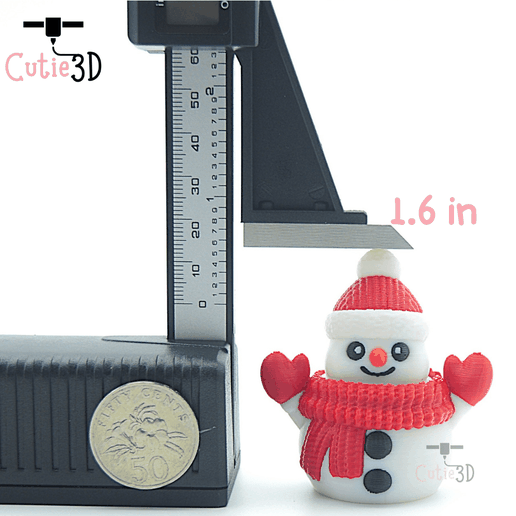 ☃️ Cutie3D Winter Snowman Keycap Fidget Clicker Keychain - Cute ...