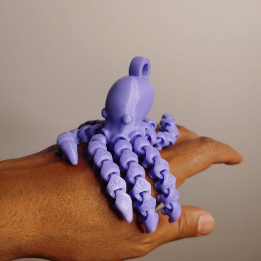 🐙 Flexi Print-in-Place octopus keychain no support articulated a403 (3 ...