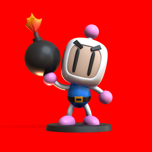 Archivo OBJ Bomberman - 2 poses 👨 ・Modelo de impresión 3D para ...