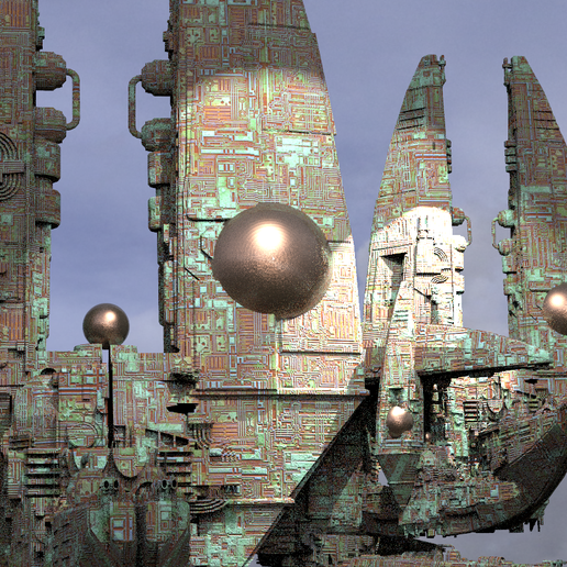 OBJ file Wraith Alien Architecture Kit bash 2 👽 ・3D printer model to ...