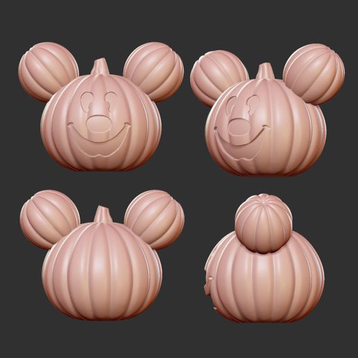 STL file Mickey Mouse pumpkin 🐁 ・3D print object to download・Cults