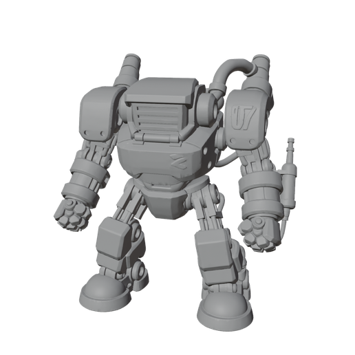 🤖 Combat Mech 07 – STL + GLB – 3D Printable Sci-Fi Mech Robot with Arm ...