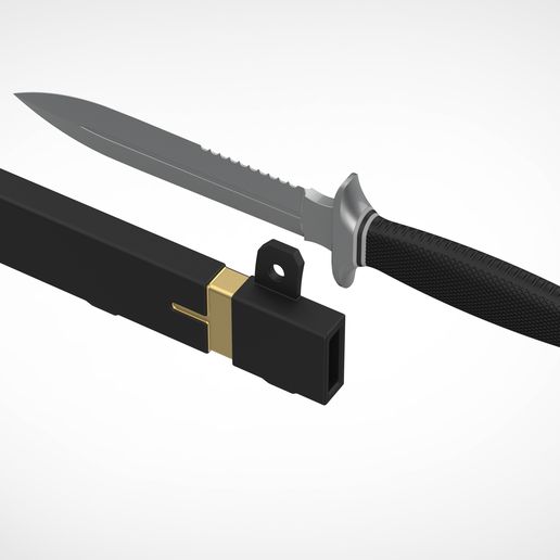 STL file Dagger and Scabbard from the Deadpool and Wolverine 2024 🗡️ ...