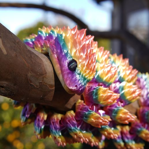 🐍 Bush Viper- Articulating・ STL File for 3D printing・Cults