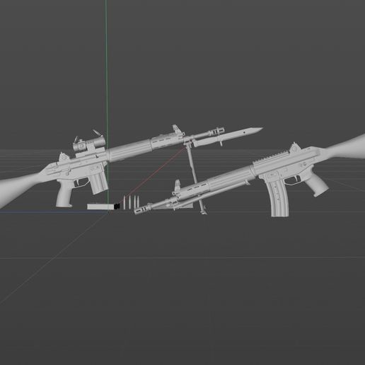 OBJ file Japanese Type 89 rifle digital model 🗺️ ・3D printer model to ...