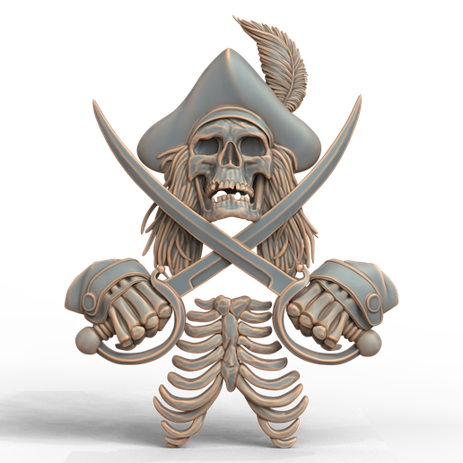 📁 3D Model STL File for CNC Router Laser & 3D Printer 2851. PIRATE ...