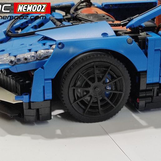 🧱 RIMS BRICK TECHNIC BUGATTI CHIRON PURE SPORT・ STL File for ・Cults