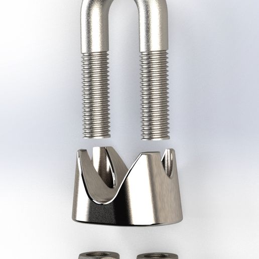 🔌 Wire Rope Cable Clamp-M10・ STL File for 3D printing・Cults