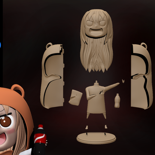 OBJ file Himouto! Umaru-chan 🦸 ・3D printer model to download・Cults