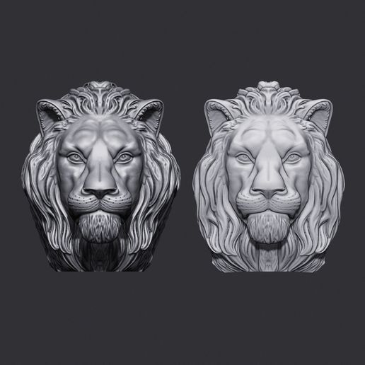 🦁 Lion Head・ STL File for 3D printing・Cults
