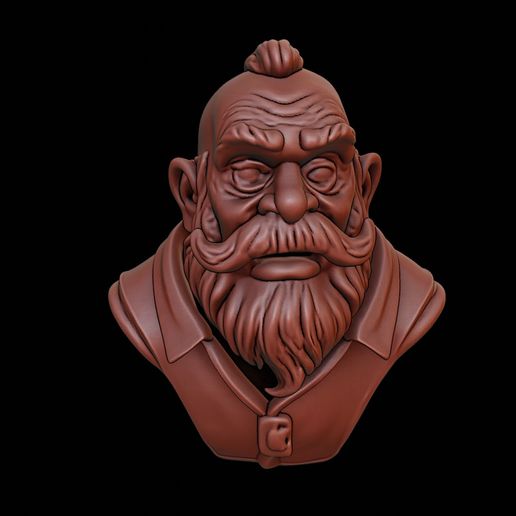 3D file Dwarf Bust 👤 ・Template to download and 3D print・Cults