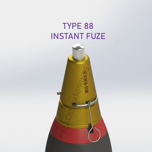 🔫 WW2 Japanese IJA 47mm Type 1 Cannon Shells・ 3D File for 3D printing・Cults