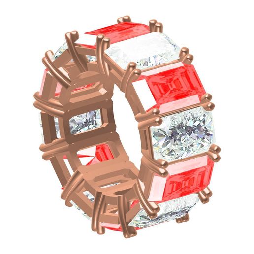💍 Precious Coloured Stone Eternity Band・ STL File for 3D printing・Cults