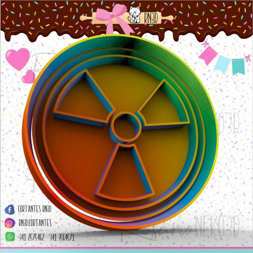 ☢️ Radioactive Hazard Cookie Cutter - Radioactive - COOKIE CUTTER・ STL ...