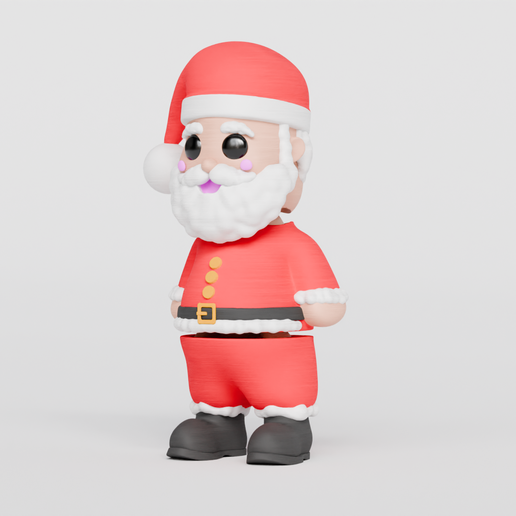 🎅 Flexi Santa Claus articulated Keychain・ STL File for 3D printing・Cults