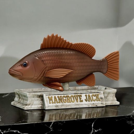 Archivo STL fish mangrove jack / mangrove red snapper / Lutjanus ...