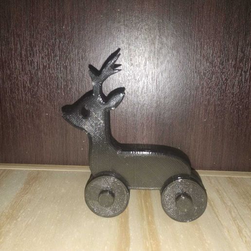 STL file Reindeer toy with wheels 🎄 ・3D printable model to download・Cults