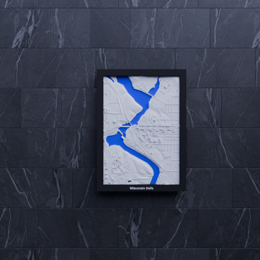 🗺️ Wisconsin Dells, United States - 3D Miniature・ STL File for 3D ...