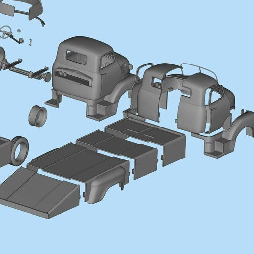 🚕 3d print Custom Hauler Cab Over Engine Ramp Tow Truck COE・ 3D File ...