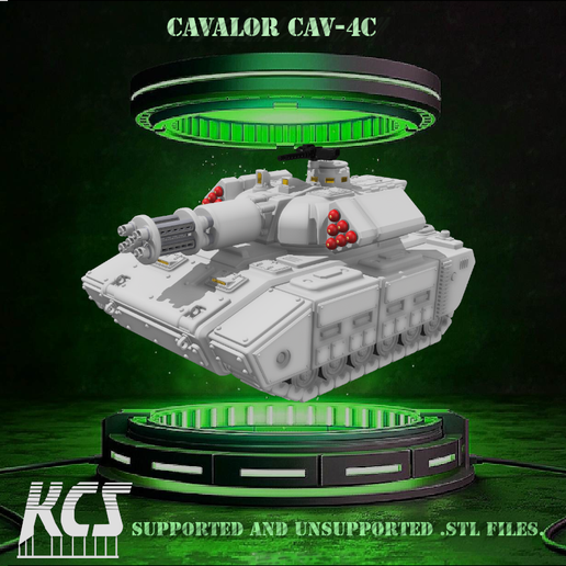 STL file Battletechnology Cavalor CAV-4C Tank 🪖 ・3D print design to ...