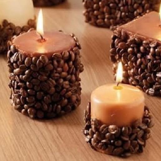 coffee beans candle