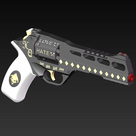 🏍️ harley Quinn Revolver・Archivo STL para Impresión 3D・Cults