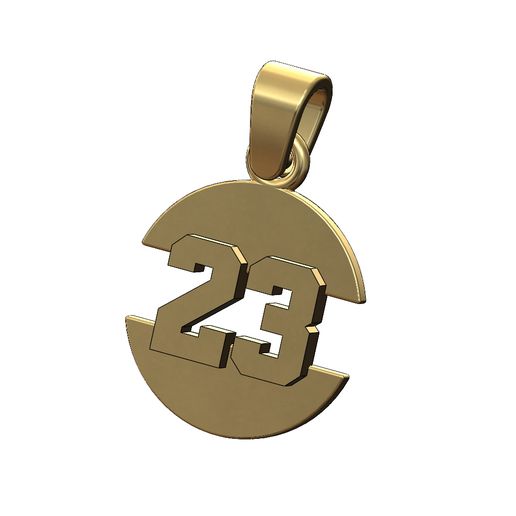 STL file NBA 23 split round pendant with bail 3D print model 🏀 (3MF)・3D ...