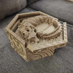 3D printable Sleeping Dragon Storage Box • made with i-Fast・Cults