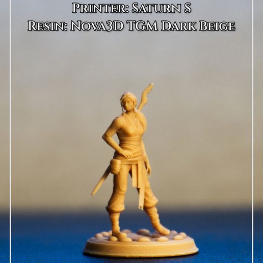 ♀️ Female Elf Monk・ STL File for 3D printing・Cults