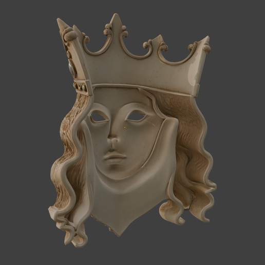 👸 Princess Face Bust 3D Wall Art・ STL File for 3D printing・Cults