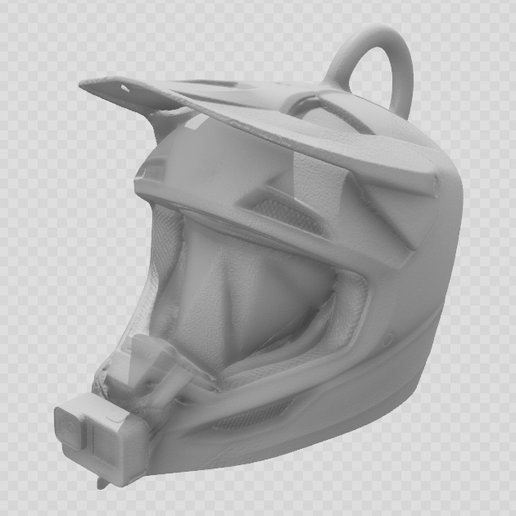 🏍️ Motorcycle cross helmet keyring・Free STL File for 3D printing・Cults