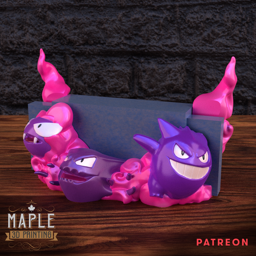 🐉 Gastly Evolution Switch Dock・ 3D File for ・Cults